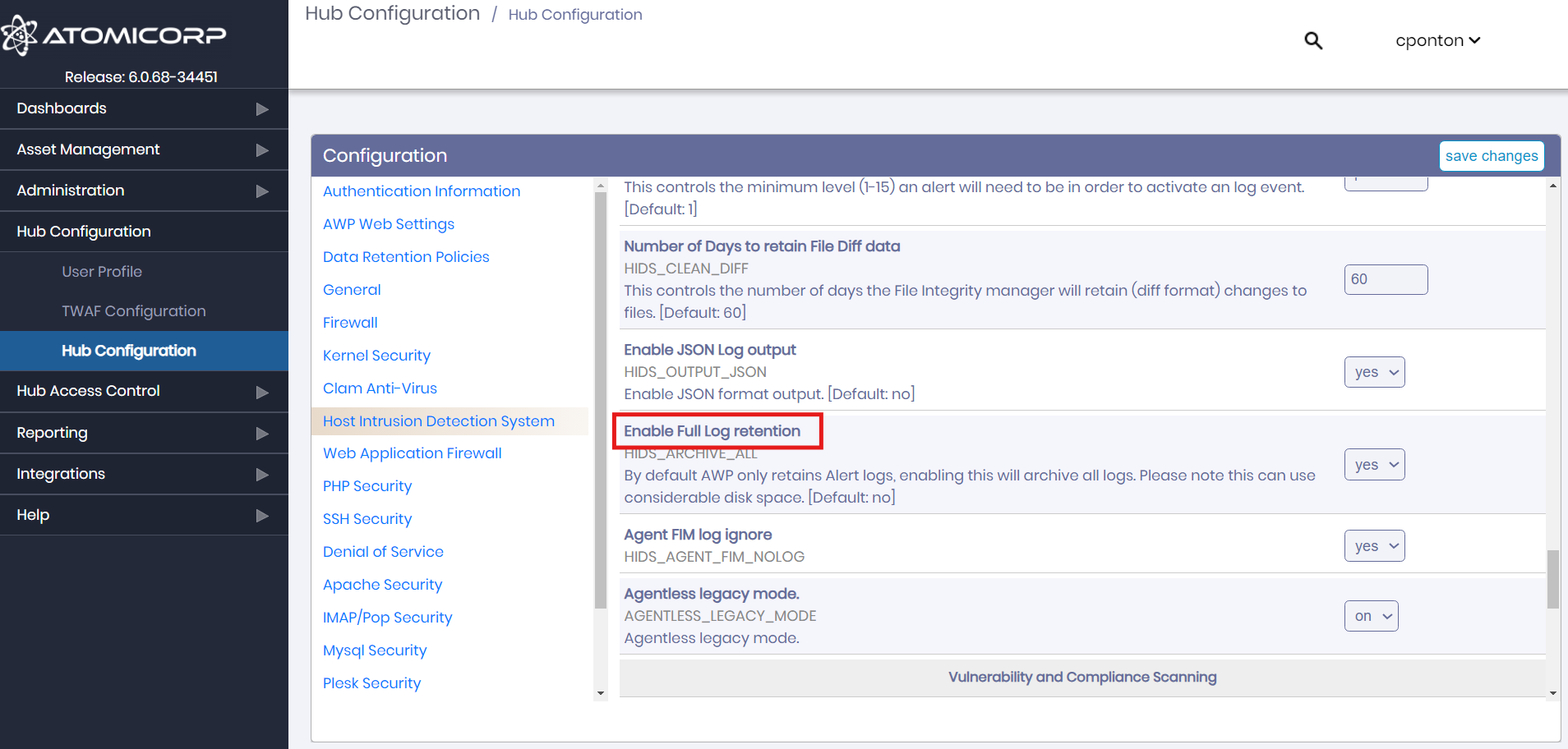 Enable Archive Logging – Atomicorp